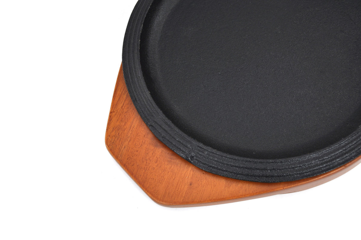 Korean Cast Iron Barbecue Sizzling Plate, Round 원형 무쇠 판 – eKitchenary