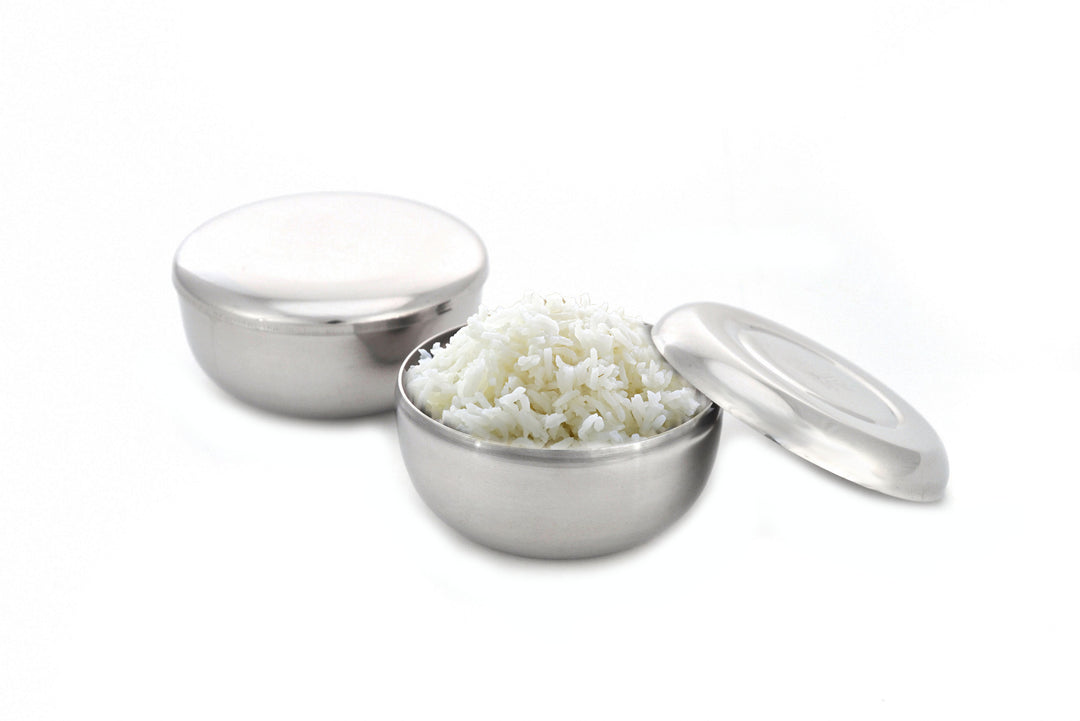 Stainless Steel Rice Bowl with Lid – eKitchenary